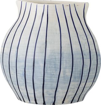 Bloomingville Esra Vase, Blue, Steingut, L21,5xH22xB13 cm