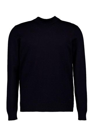 Joop Herren Pullover blau Merinowolle unifarben