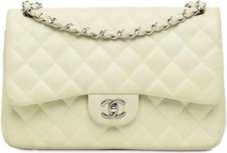Chanel Pre-owned Sac Bandouli&egrave;re Double Flap - Femme - Pre-owned - Blanc - Taille: ONE Size
