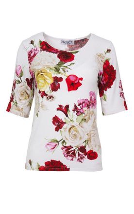 Passioni T-Shirt mit blumigem Muster