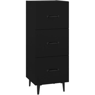 vidaXL Sideboard Schwarz 34,5x34x90 cm Holzwerkstoff Vidaxl