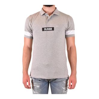 Sun 68 Graues Baumwollpolo - - Tops - Herren - Grau - L