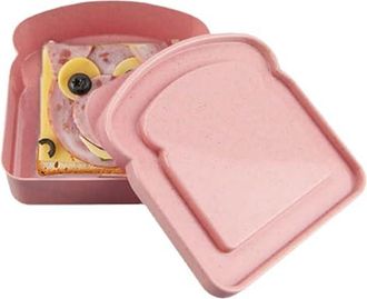 Generic Bo&icirc;te &agrave; sandwich - Conteneur de pr&eacute;paration de repas en forme de paines grill&eacute; | Bo&icirc;te de rangement r&eacute;utilisable et s&ucirc;re pour les repas | Id&eacute;ale pour 