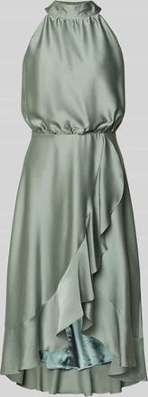 Swing Cocktailkleid mit Stehkragen und Volants