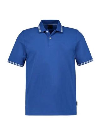 Bugatti Herren Polo-Shirt blau Baumwoll-Piqu&eacute;