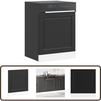 vidaXL Panneau de lave-vaisselle Porto noir 60x1,5x67 cm - Vidaxl