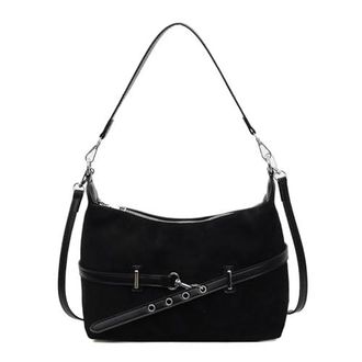 Generic Sac &agrave; bandouli&egrave;re en cuir synth&eacute;tique givr&eacute; de grande capacit&eacute; - Couleur unie - Polyvalent - Pour le travail, les rendez-vous galants, les courses, No