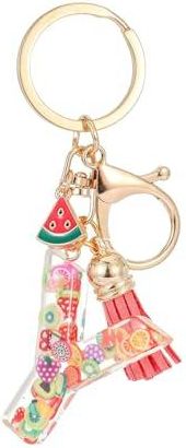 Generic Porte-cl&eacute;s en r&eacute;sine avec 26 lettres et pampille past&egrave;que Sifflet cr&eacute;atif Dragonne, Y, taille unique