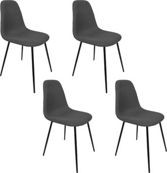 The Home Deco Factory Chaise Atome Gris - Lot De 4