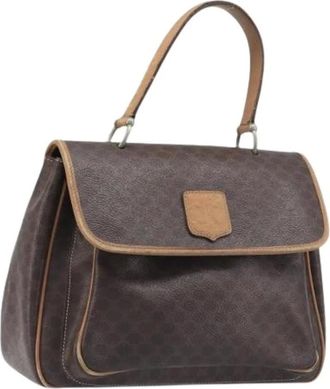 Celine Pre-owned Vintage Macadam Hand Bag - Femme - Pre-owned - Brun - Taille: ONE Size