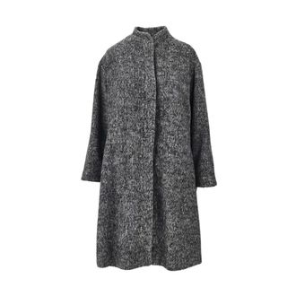 Emporio Armani Melange Wollmantel mit Stehkragen - - Coats - Damen - Grau - S