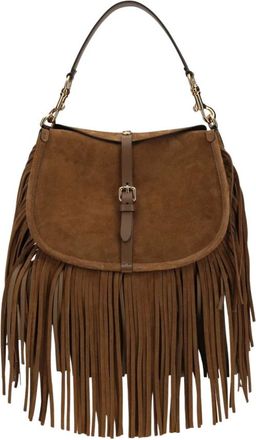 Etro Femme, Sacs, Brun, Taille: ONE Size Sac Pony Moyen en Daim avec Franges