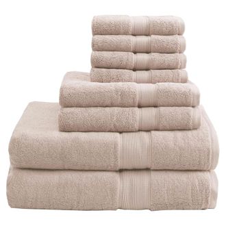 Madison Park GSM 100% Cotton Piece Luxury Absorbent Hotel Luxuri&ouml;ses Badetuch-Set, 800 g/m&sup2;, 100% Baumwolle, Blush, Assorted Sizes