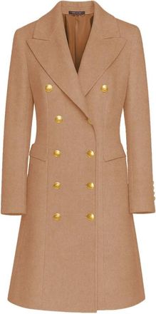 Loro Piana Femme, Manteaux, Brun, Taille: 42 FR Fabric Masterpiece Manteau crois&eacute;