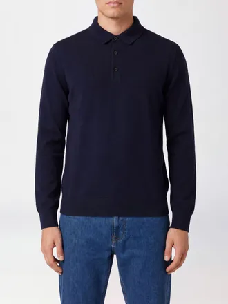 HUGO BOSS Lang&auml;rmeliges Strick-Poloshirt aus reiner Schurwolle