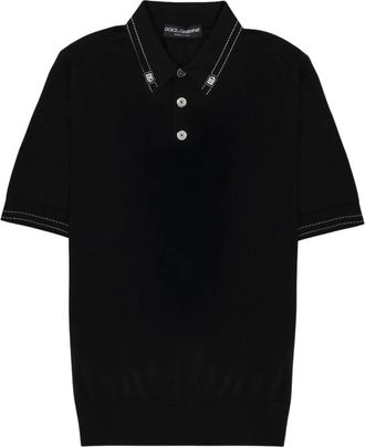 Dolce & Gabbana Polo en Soie - Homme - Tops - Noir - Taille: S