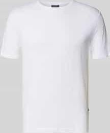 Olymp Level 5 T-Shirt aus Leinen-Elasthan-Mix mit Rundhalsausschnitt