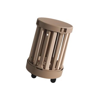 Generic Satzhocker mit R&auml;dern, runde tragbare Barhocker, 37 x 37 x 55,5 cm, for die Verwendung als Nachttisch im Schlafzimmer, Wohnzimmer, Bar, Apartments(Col