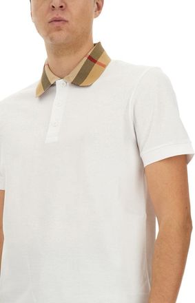 Burberry Cotton Piqu&eacute; Polo Shirt - White