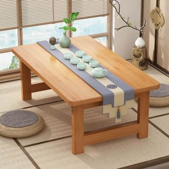 Generic Niedriger, Klappbarer Couchtisch, Tragbarer Japanischer Bodentisch zum Sitzen Auf Dem Boden, für Homeoffice, Meditation & Teezeremonie
