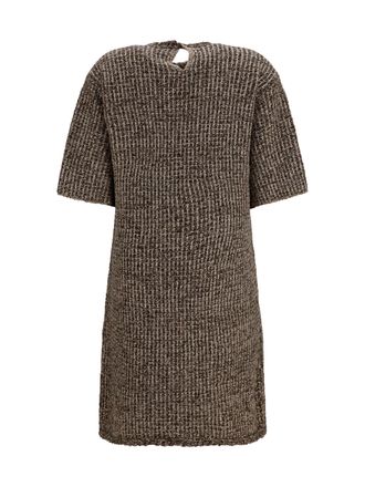 Fabiana Filippi Womens Sequin-Effect Tweed Dress Ebano