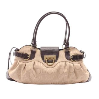 Ferragamo Pre-owned Canvas Shoulder Bag - - Pre-owned - Damen - Beige - ONE SIZE