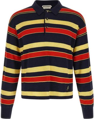 J.W.Anderson Homme, Tops, Multicolore, Taille: L Haut Polo Rugby Tricot&eacute; &agrave; Rayures