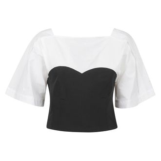 SIMKHAI Femme, Blouses et Chemises, Multicolore, Taille: 38 FR Lidey Cotton Combo Top