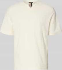 Antony Morato T-Shirt mit Strukturmuster und V-Ausschnitt