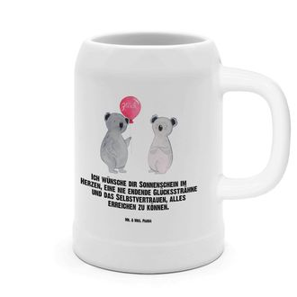 Mr. & Mrs. Panda Bierkrug Koala Luftballon - Geschenk, Mit Foto, Geburtstag, Sommerfest, Party, Oktoberfest, Ma&szlig;krug, Krug