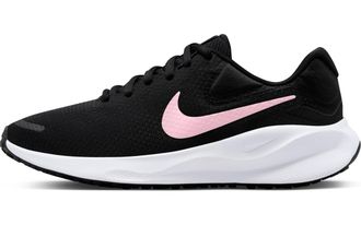 Nike Nike Revolution 7 Straßenlaufschuh für Damen, Black/Med Soft Pink-White, FB2208-004, 42.5 EU (W 10.5 US)