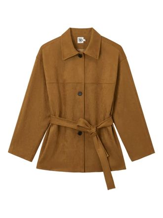 B+ab veste à taille ceinturée - Marron