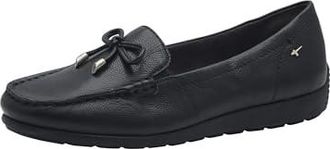 Tamaris Comfort mocassins femme cuir avec noeud, Black Nappa, 38 EU