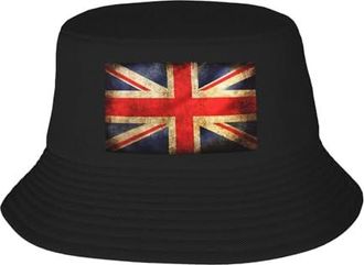 Generic Chapeau De Seau Unisexe Union Jack Chapeau De Soleil &Agrave; Large Bord Pliable Bonnet De Soleil, pour De P&ecirc;che, La Randonn&eacute;e, Sports, 56-58cm