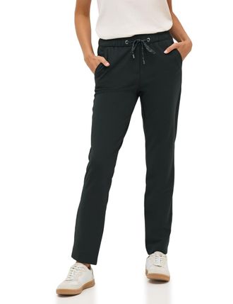 Cecil Damen 3715964 Casual Fit Hose, Ink Green, XS
