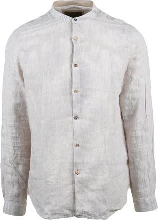 Gianni Lupo Homme, Chemises, Beige, Taille: L Chemise en lin