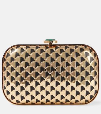 Bulgari Clutch Calla mit Leder und Malachit