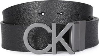 Calvin Klein Jeans Calvin Klein ADJ/REV CK Metal PB 35MM K50K509258 Ceintures, Noir (Black/Dark Brown), 90 Homme