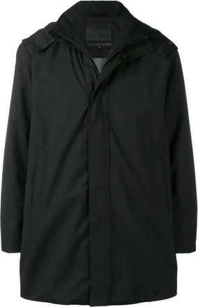 Emporio Armani Homme, Manteaux, Noir, Taille: 3XL Parka Style Grey Trench Coat