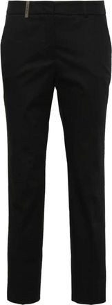 PESERICO Femme, Pantalons, Noir, Taille: 38 FR Cropped Pantalons