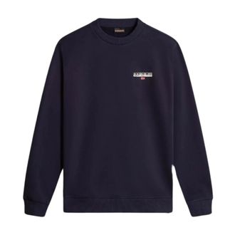 Napapijri Blauer Baumwoll Klassiker Pullover B-Ice - - Sweatshirts & Hoodies - Herren - Blau - 3XL