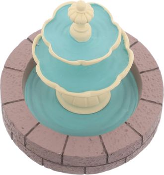 Cabilock Miniatur Tischbrunnen aus Robustem Kunstharz Kompakter Kleiner Wasserfallbrunnen f&uuml;r Schreibtisch und Innenraum Tragbares Flie&szlig;endes Wasserornament Zu