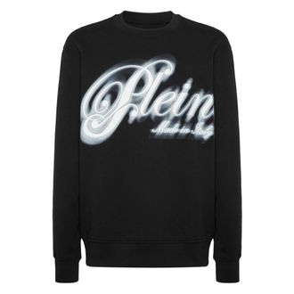 Philipp Plein Sweatshirt Blur Signature - - Sweatshirts & Hoodies - Herren - Schwarzk - L