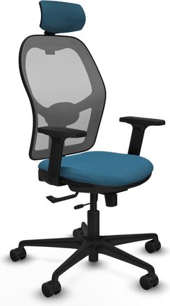 Piqueras y Crespo Ergonomischer Stuhl mit 2D-Armen, h&ouml;henverstellbarer Lendenwirbelst&uuml;tze und h&ouml;henverstellbarem Kopfteil, h&ouml;henverstellbar und neigbar. Ausgestattet mi