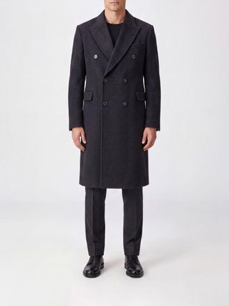 Our Legacy Manteau long crois&eacute; en laine et mohair m&eacute;lang&eacute;s avec revers en pointe
