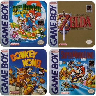 Out of the Blue Out of the blue KG Gameboy Classic Coaster Collection Nintendo Untersetzer 4 teiliges Untersetzer-Set Spieler Geschenk Retro, 100x100x4mm