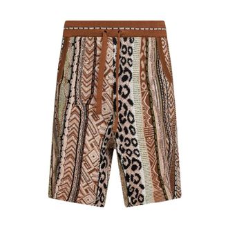 Laneus Gemusterte Shorts mit Kordelzug - - Shorts - Herren - Mehrfarbig - M