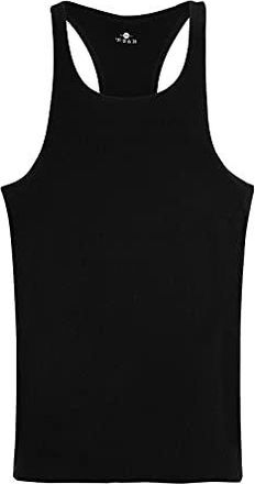 Generic Débardeurs pour hommes Slim Casual Basic Vest Hommes Chemises, Noir, XXL