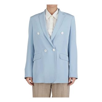 Kiton Femme, Vestes, Bleu, Taille: 42 FR Blazer crois&eacute; en soie