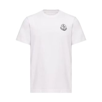 Moncler Moncler T-Shirts und Poloshirts - - Tops - Herren - Wei&szlig; - M